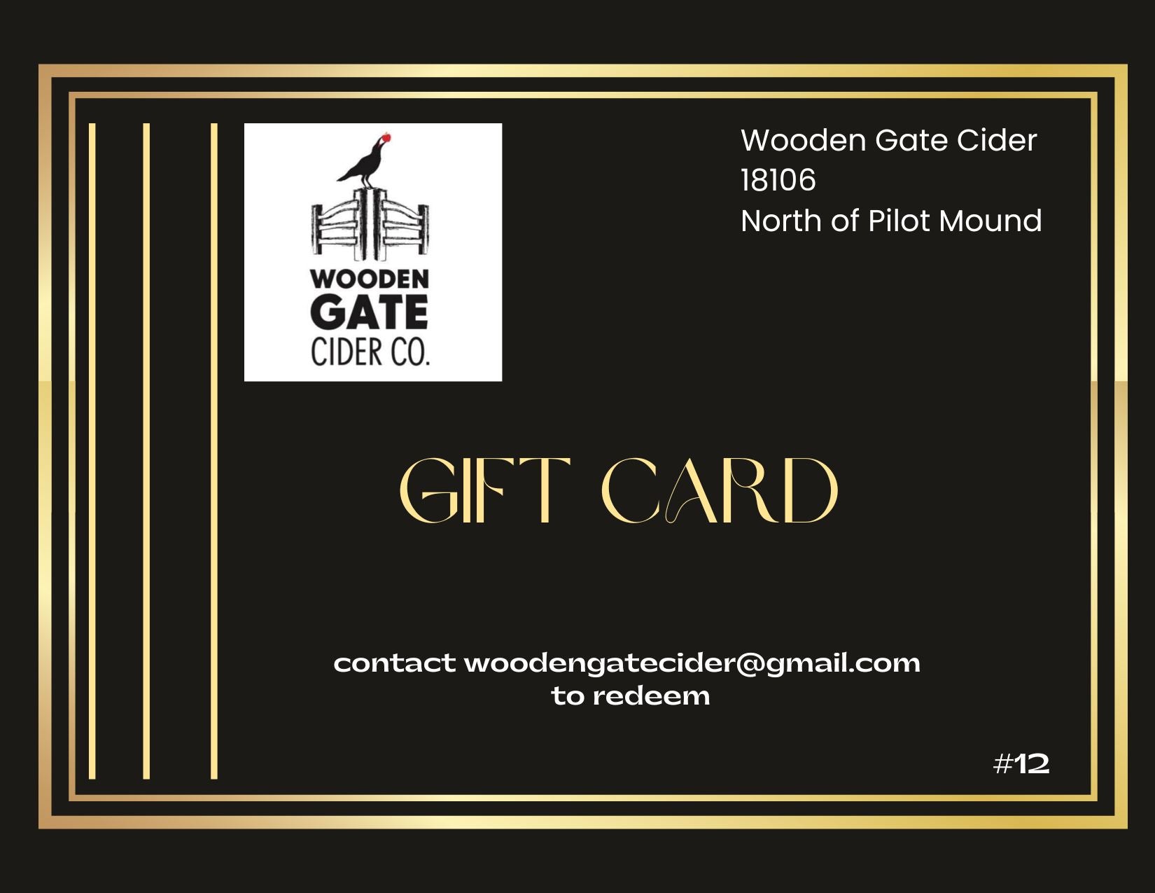 Wooden Gate Gift Card – Wooden Gate Cider